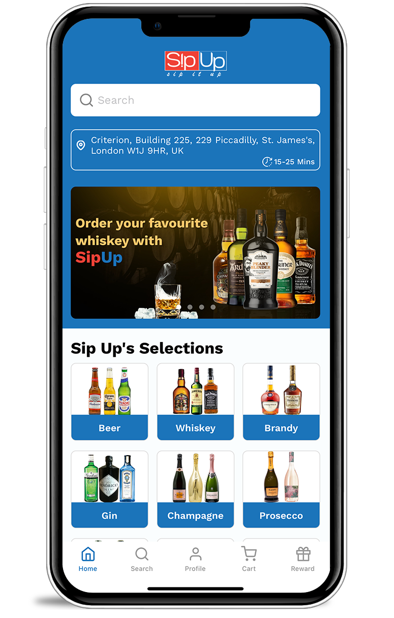 SipUp : get your favourite drink delivered at your doorstep in minutes